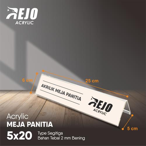 Jual Acrylic Display/ Akrilik Meja Nama Panitia Segitiga 2 sisi ...