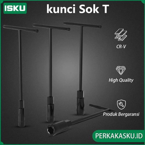 Promo ISKU Kunci T Kunci Sok T Set Tebal 8mm 10mm 12mm 14mm Kunci Sock ...