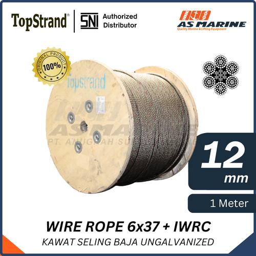 Jual Wire Rope / Kawat Seling Baja 6x37 IWRC Ungalvanized 12 mm 1/2 Inch TOPSTRAND - 1 Meter ...