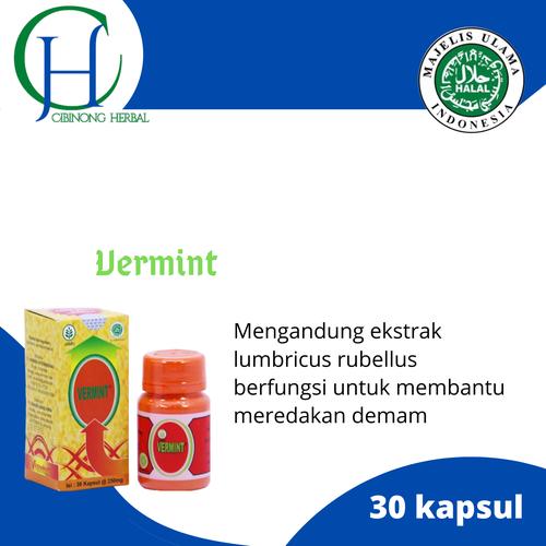 Jual Vermint 30kapsul obat cacing untuk demam isi 30 kapsul original ...