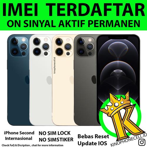 Jual BC iPhone 12 Pro Max / Pro IMEI Terdaftar Beacukai Sinyal Permanen Apple 12 pro max 128gb ...