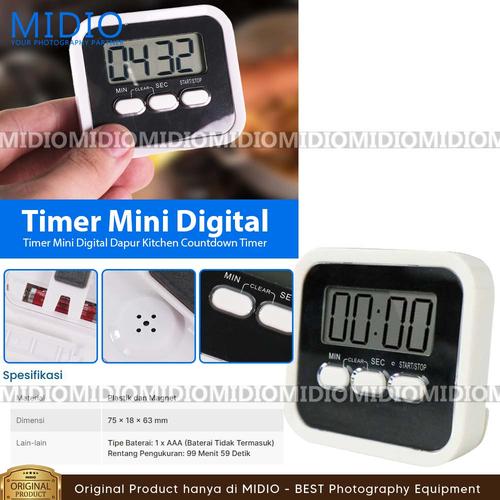 Jual Timer Mini Digital Dapur Kitchen Countdown Timer - Jakarta Barat - Midio | Tokopedia