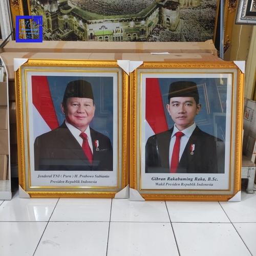 Jual bingkai foto presiden dan wakil presiden RI 2024-2029 50x65 cm jumbo - garuda - Kota Depok ...