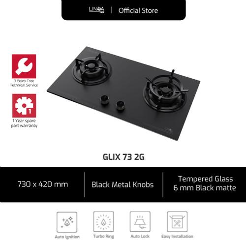 Promo Kompor Tanam Gas 2 Tungku Linea GLIX 73 2G Black Matt - GLIX 73 ...