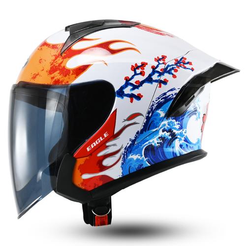 Promo Helm Half Face R-six Eagle Motif Original Terbaru SNI - YAMANAKA ...