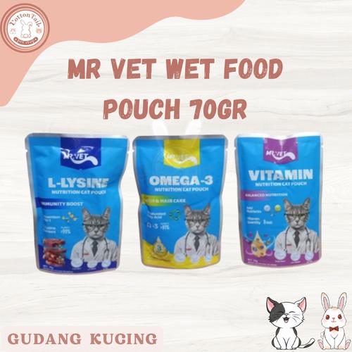 Jual Mr. Vet Cat Pouch Makanan Basah 70g Prebioteik Omega-3 L-Lysine ...