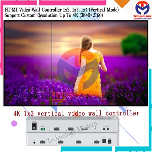 Jual 4K HDMI Video Wall Controller 1x2, 1x3, 1x4 (Vertical Mode ...