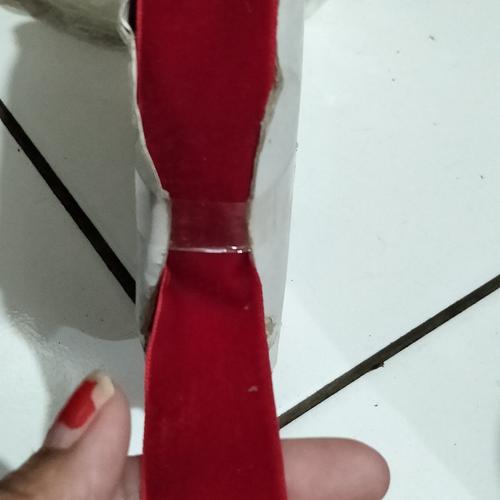 Jual per meter pita bludru warna merah lebar 2,5 cm - Kota Tangerang ...