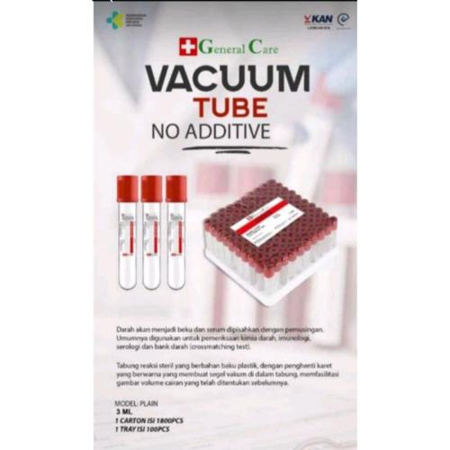 Jual Tabung Darah Plain 3ml / Blood Collection Tube Vacutainer ...