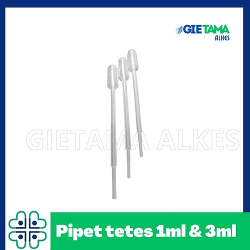 Jual Pipet Tetes Plastik Pasteur Laboratorium - 1 ml & 3 ml - 1ml ...