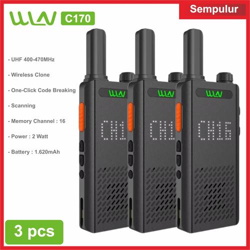 Jual Paket 3 Unit WLN C170 W-218 HT UHF Walkie Talkie Wireless Clone ...