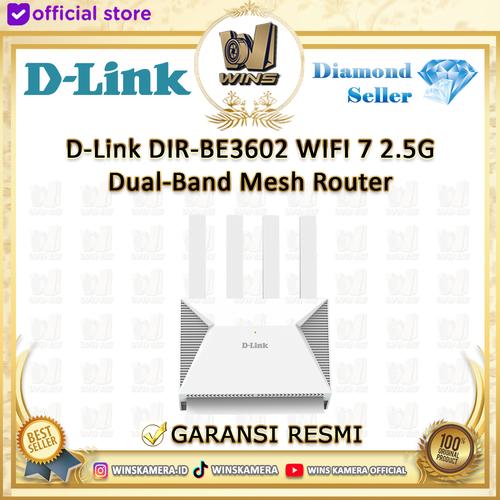 Promo DLink DIR-BE3602 EXO Wi-Fi 7 BE3602 Mesh Wireless Multi-Gigabit (MG) Router Low Latency ...
