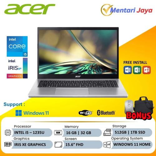 Jual laptop acer core i5 gen 12 ram 32gb ssd 512gb windows 11 baru ...