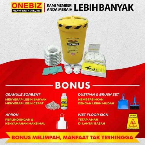 Jual Kit Tumpahan Minyak 100 Liter ONEBIZ Heavy Duty Spill Kit - Penyerap Cairan Minyak ...