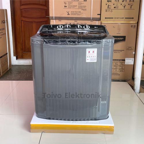 Jual LG P1000RTM Mesin Cuci 2 tabung 10 kg P 1000 RTM Hitam Abu Garansi ...