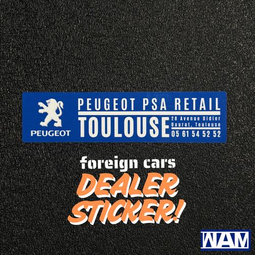 Jual Sticker Dealer Mobil Peugeot PSA Retail Toulouse France Prancis ...