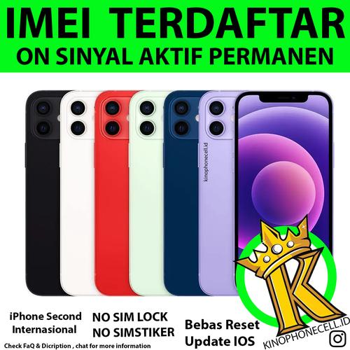 Jual BC iPhone 12 / 12 Mini IMEI Terdaftar Beacukai Sinyal Permanen Apple 12 64gb 128gb 256gb ...