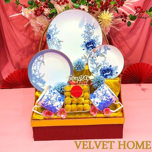 Jual Parcel piring keramik hampers pasel natal imlek idul fitri lebaran ...