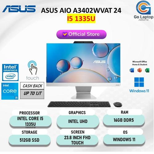Promo ASUS AIO A3402WVAT TOUCH I5 1335U 16GB 512GB W11+OHS 23.8"FHD ...