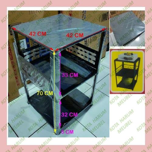 Jual meja dispenser galon magicom plat besi rak besi meja kompor gas ...