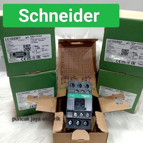 Jual kontaktor contactor Schneider lc1d25m7 220vac 3phase/kontaktor ...