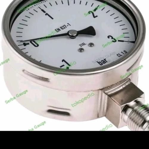 Jual Wika Pressure 2,5 inch -1-3 bar, bottom full stainless 1/4 npt ...