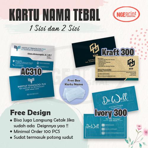Jual Kartu Nama [COKLAT PUTIH] Tebal / Kartu Nama Custom Lengkap / Name ...