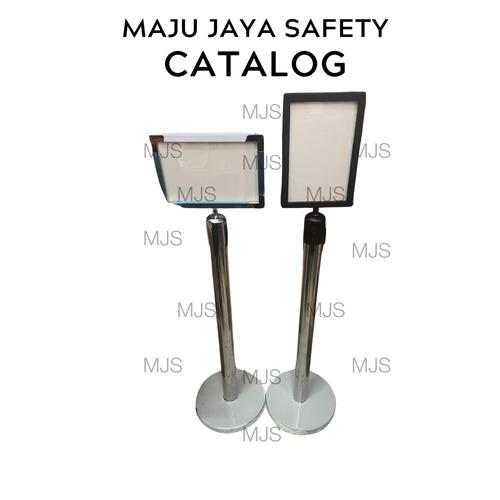 Jual SIGN FRAME A4 STANDING SIGNAGEPOSTER STAINLESS PAPAN TIANG ANTRIAN ...
