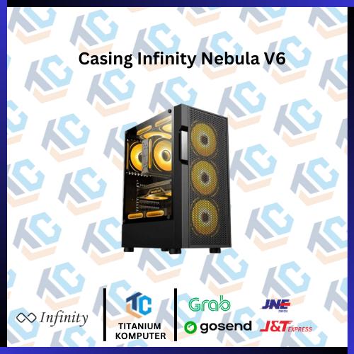Jual Casing Infinity Nebula V6 Gaming Case ATX Tempered Glass - +FAN 3 ...