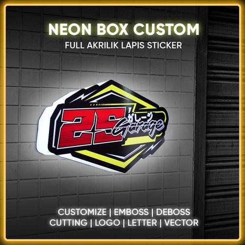 Jual Neon Box Bentuk Custom Gambar Stiker 1 Muka Bahan Full Akrilik ...