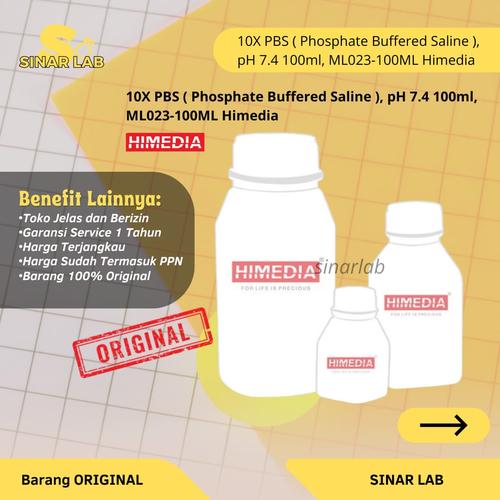 Jual 10X PBS ( Phosphate Buffered Saline), pH 7.4 100ml, ML023-100ML ...