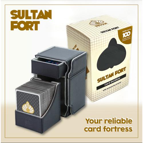 Jual Sultan Supply Fort Leather Deck Box 100+ with Dice Tray Black ...