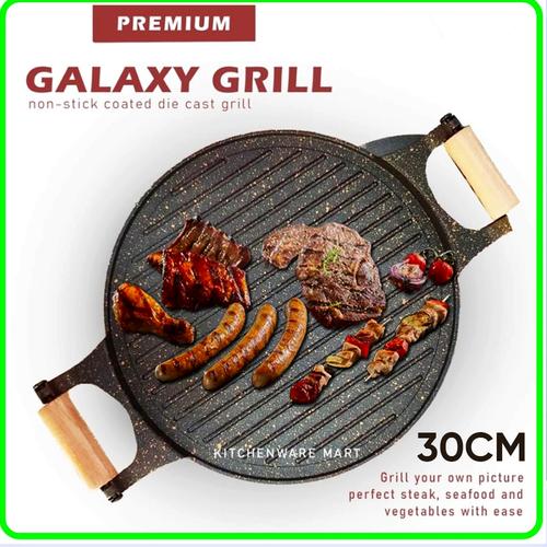Jual GALAXY GRILL PAN PREMIUM MODEL BULAT 30 CM - Gagang Kayu - Jakarta ...
