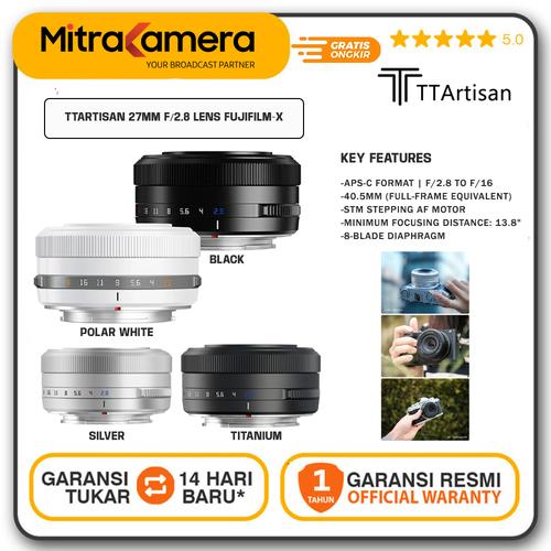 Jual TTArtisan 27mm f2.8 Lens for FUJIFILM X Garansi Resmi - TITANIUM ...