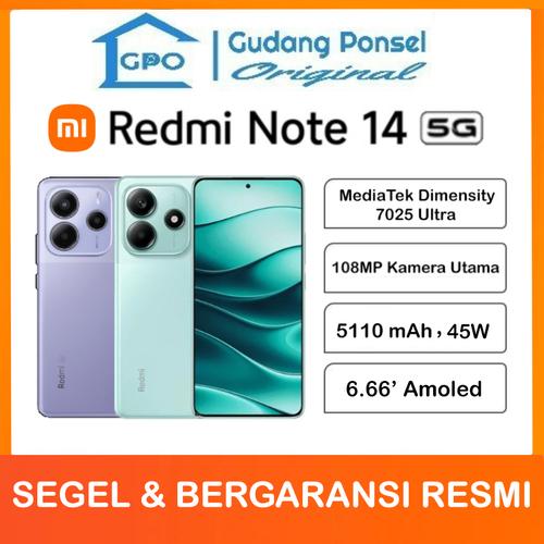 Jual XIAOMI REDMI NOTE 14 5G 12/512 8/256 GB RAM 12GB 8GB ROM 512GB 256GB GARANSI RESMI - 8/256 ...