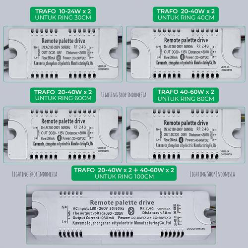 Jual Trafo led strip cahaya 3warna untuk lampu gantung ring lampu ...