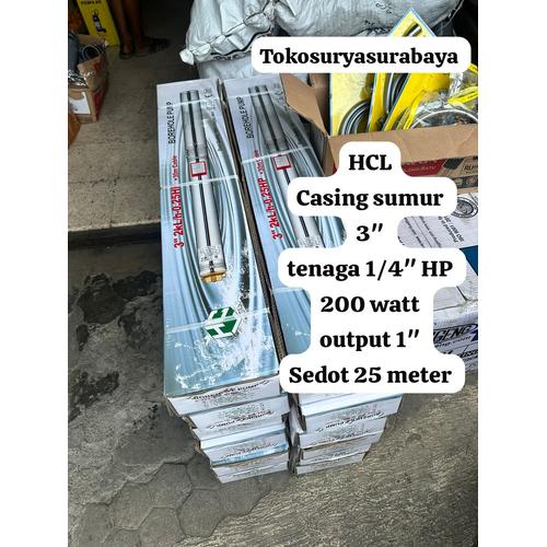 Jual HCL Pompa Submersible Sedot 25 meter - Casing sumur 3" tenaga 1/4 ...