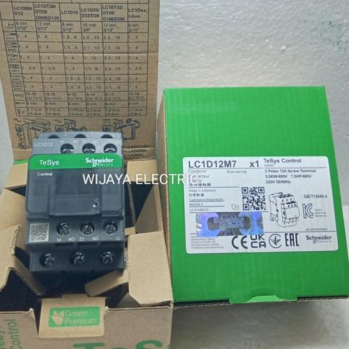 Jual Kontaktor Schneider Lc1d12m7/LC1D12M7 220vac 25a 3p original - Kota Tangerang - wijaya ...