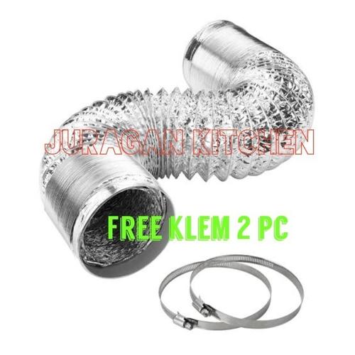 Promo Flexible ducting 4 in(harga per 10 meter free klem 2 pc )pipa ...