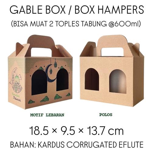 Promo BOX TOPLES TABUNG 600ml / GABLE BOX 18.5x9.5x13.7 / BOX HAMPERS ...