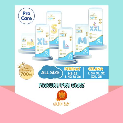 Jual Makuku PRO CARE Premium Diapers | Popok Bayi Anak SAP Core - PROCARE, PANTS M36 - Kota ...