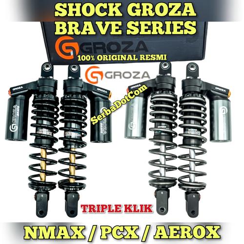 Jual SHOCK GROZA EF BRAVE SERIES TITANIUM BLACK SERIES AS GOLD NMAX PCX ...
