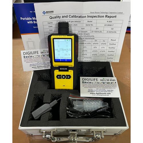 Jual Gas Detector Bosean K-600 H2S O2 CO LEL Hydrogen Sulfide Monitor ...