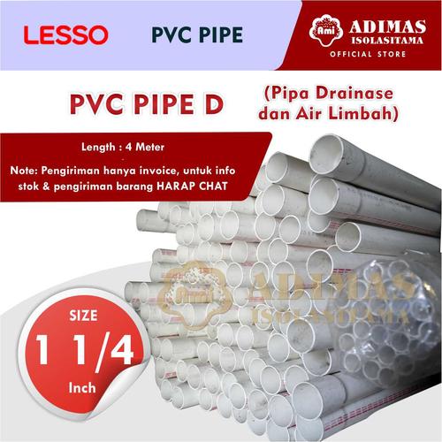 Jual Pipa PVC Batang Merek Lesso 1 1/4 Inch 35 mm Tebal 1,3 mm Panjang ...