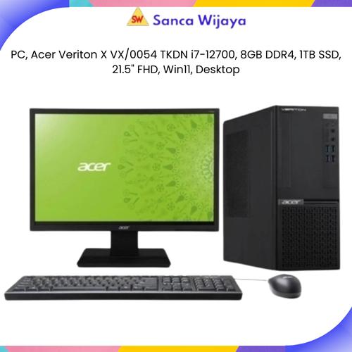 Jual PC, Acer Veriton X VX/0054 TKDN i7-12700,8GB DDR4,1TB SSD,21.5" FHD,Win11,Desktop - Kota ...