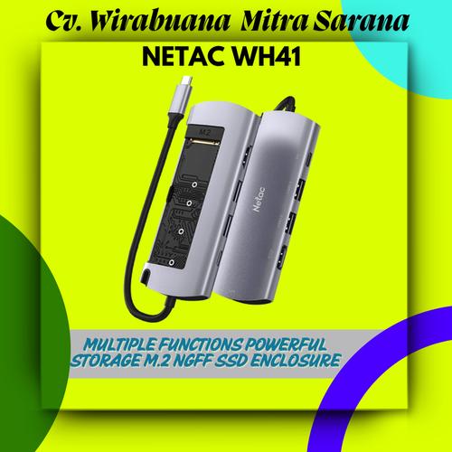 Jual Netac Enclosure WH41, 6 in 1 dock & M.2 SATA External SSD Case ...