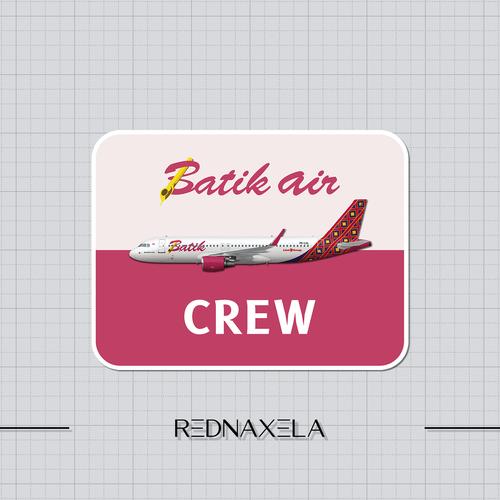 Jual Stiker Vinyl Batik Air Card Model Crew Sign Sticker - Kab. Bogor ...