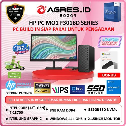 Promo HP PC Dekstop M01 F3018D Intel Core i7 13700 Ram 8gb SSD 512gb + Free MONITOR V22 ...