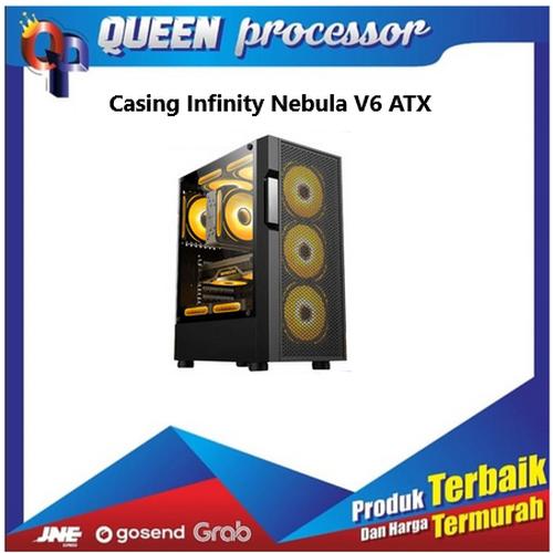 Jual Casing Gaming Infinity Nebula V7 ATX Tempered Glass Black ...