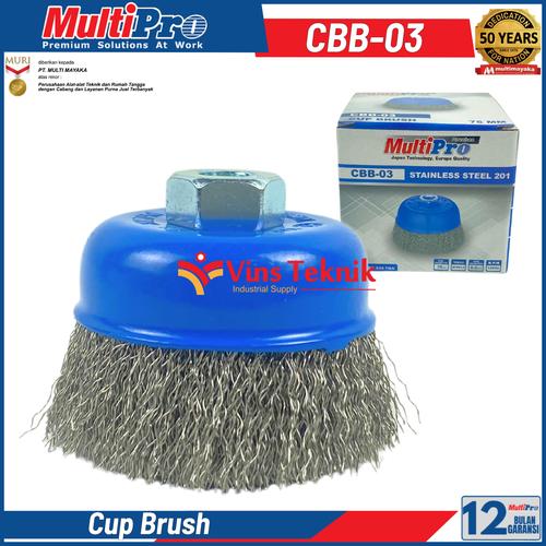 Jual Sikat Mangkok Kawat Stainless Steel 3" Cup Brush Union Multipro ...